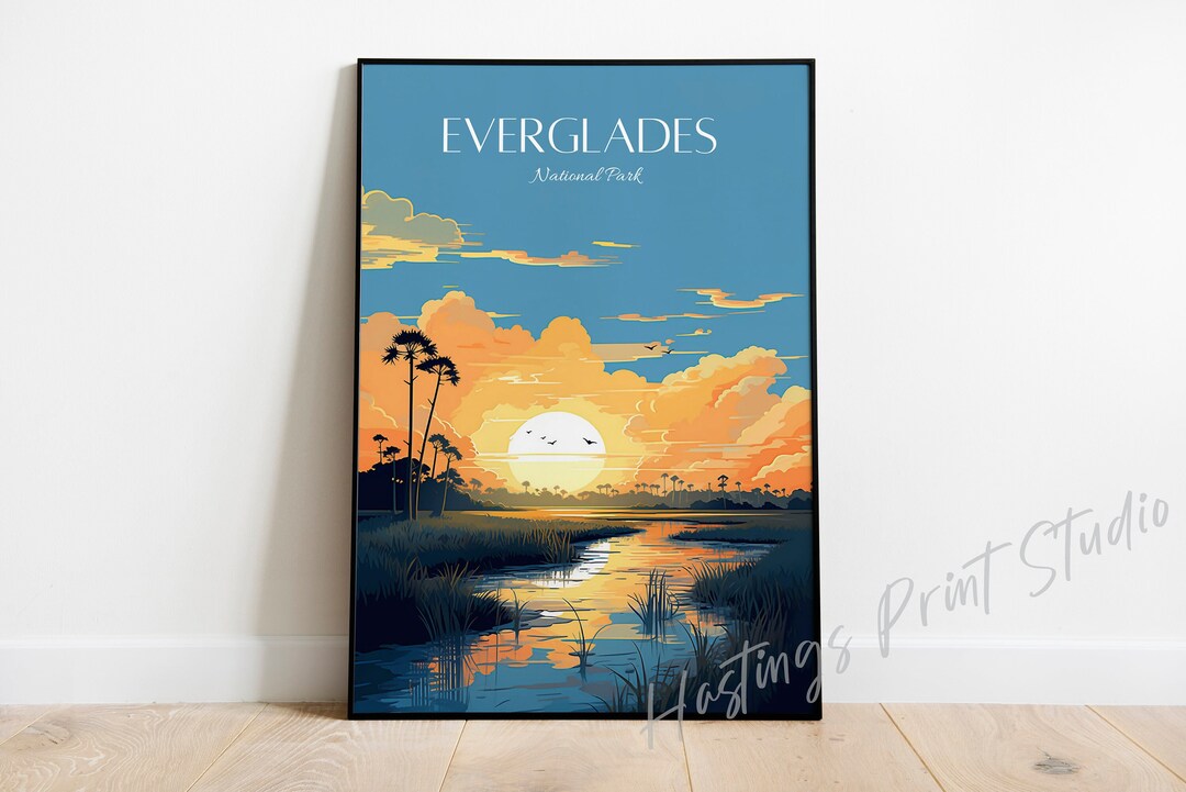 Everglades National Park Art Print: Florida Travel Poster - Etsy