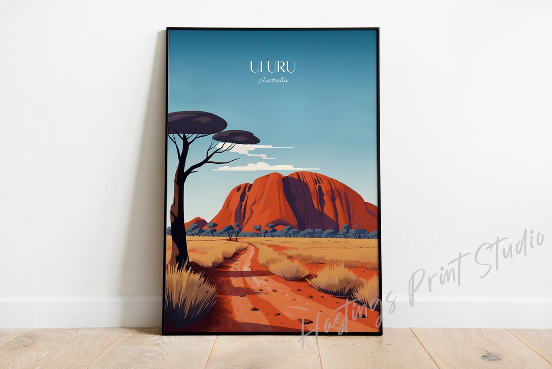 Ayers Rock / Uluru Travel Print - Australia Uluru Poster, Home Decor ...