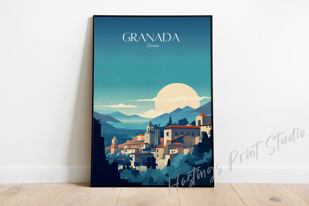 Granada Spain Travel Print - Granada Spain Travel Poster, Home Decor ...