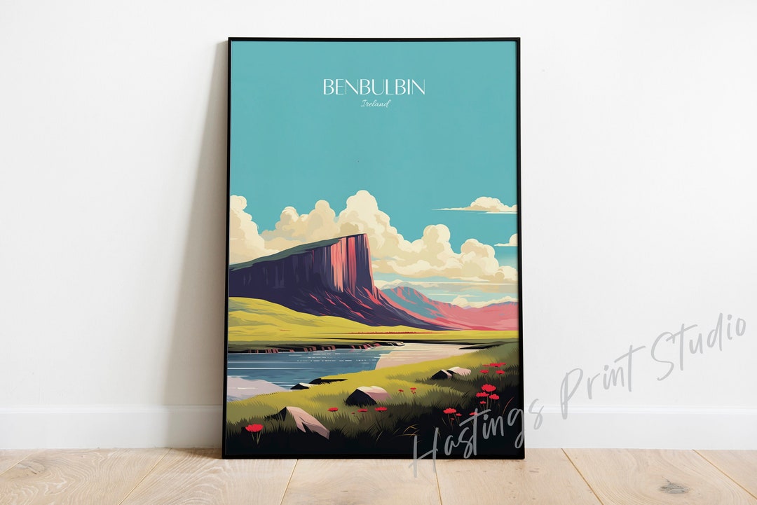 Benbulbin Ireland Travel Print - Benbulben Ireland Poster, décoration ...