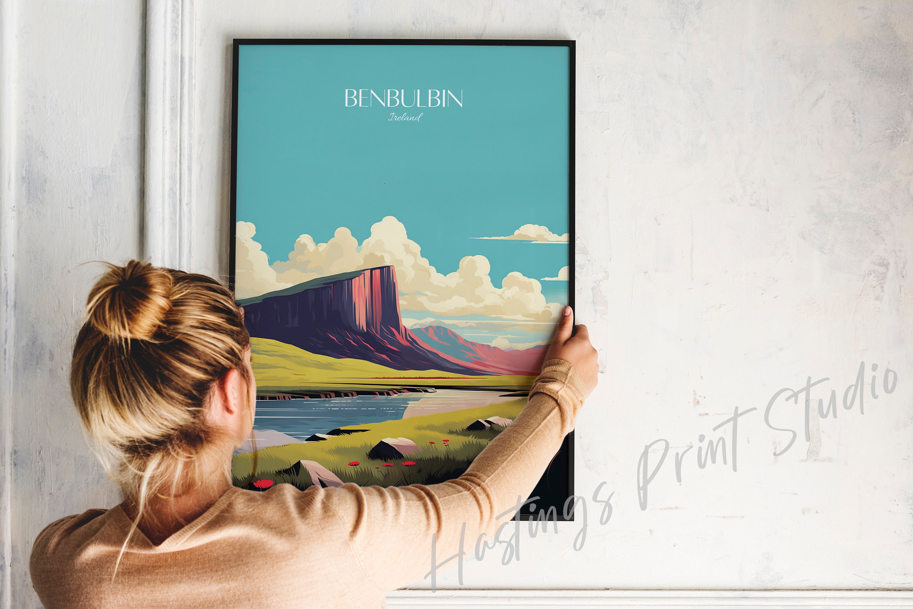 Benbulbin Ireland Travel Print Benbulben Ireland Poster, décoration ...