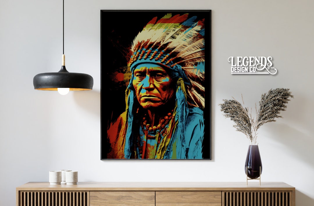 Native American Warrior, Chief, Headdress, Digital Downloads, JPG ...