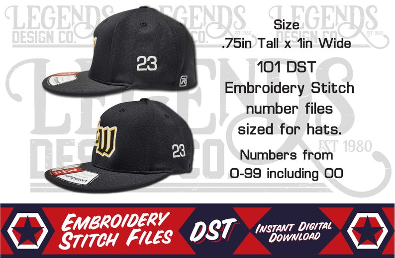 Embroidery Numbers, Digital Download,dst, Instant Download, Embroidery ...