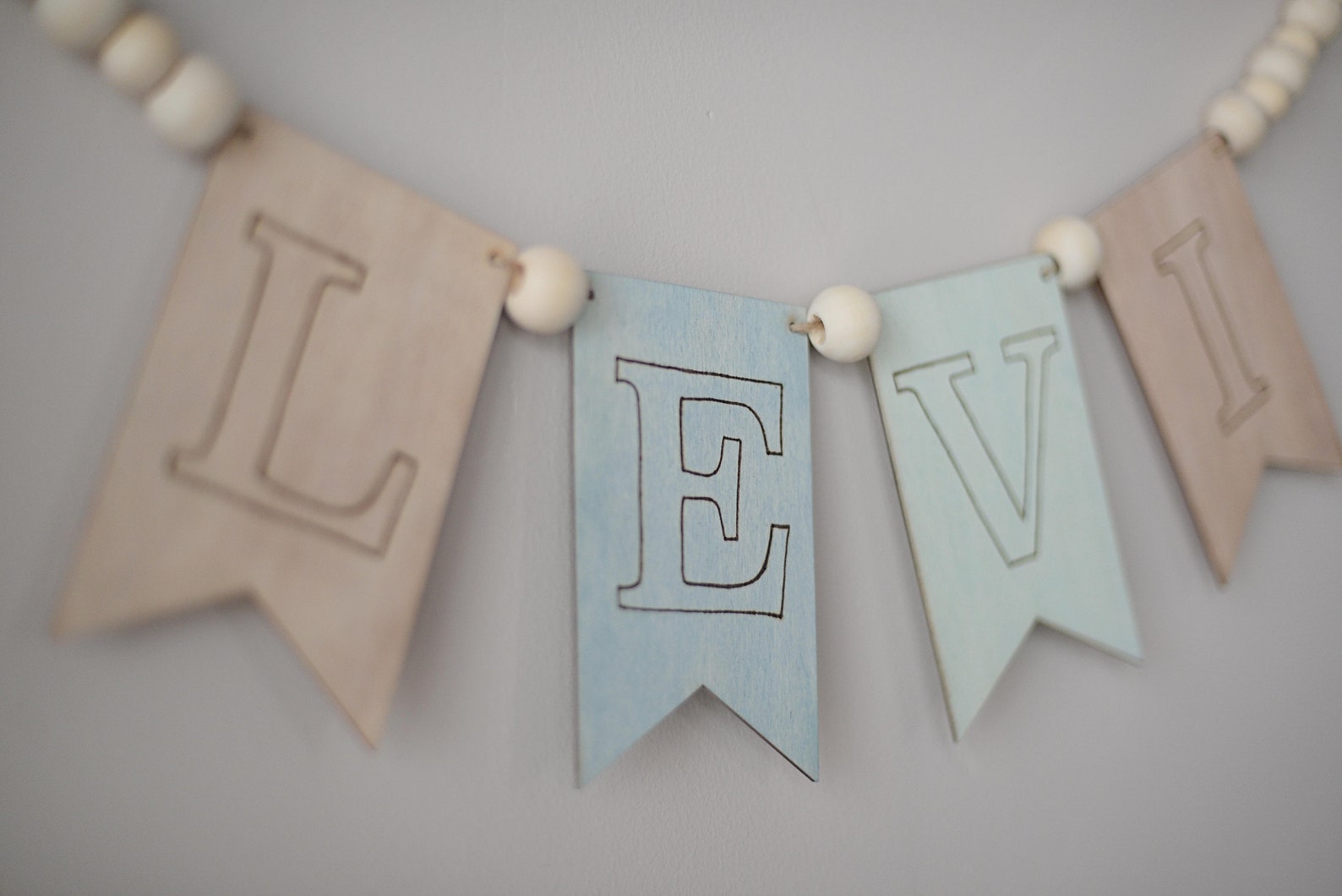 Wood Name Garland, Name Banner for Kids, Baby Room Banner, Custom ...