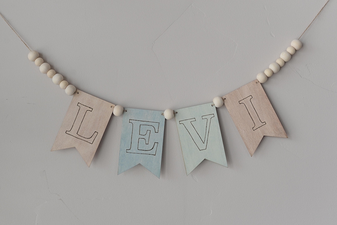 Wood Name Garland, Name Banner for Kids, Baby Room Banner, Custom ...
