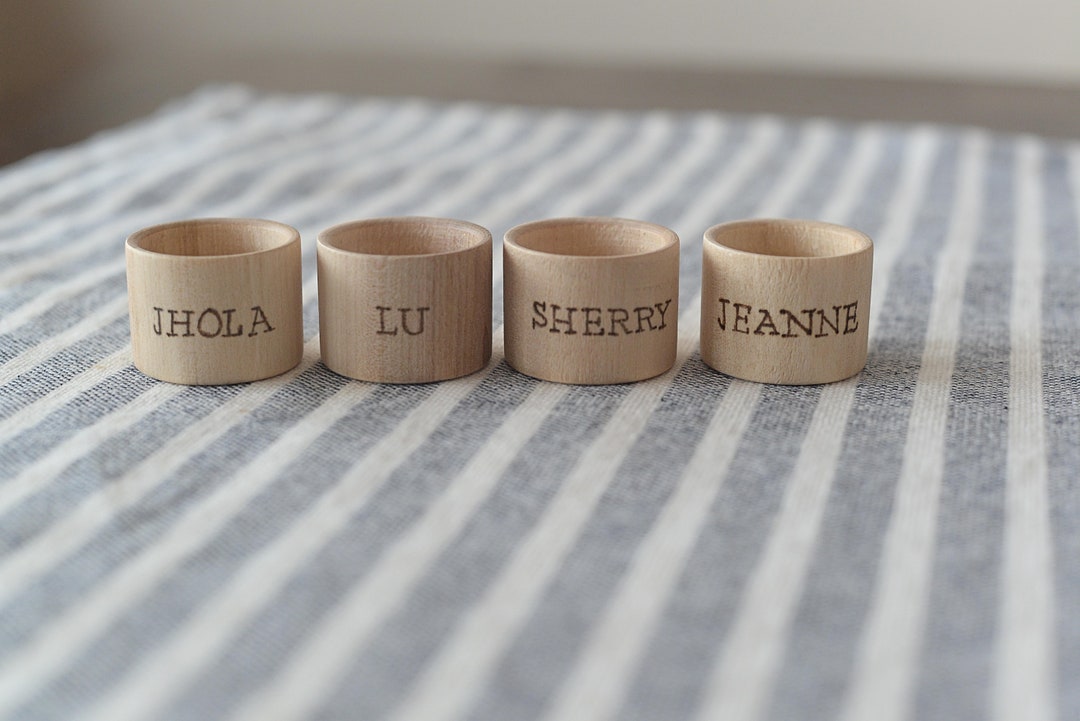 Personalized Napkin Ring, Wood Custom Napkin Ring - Etsy