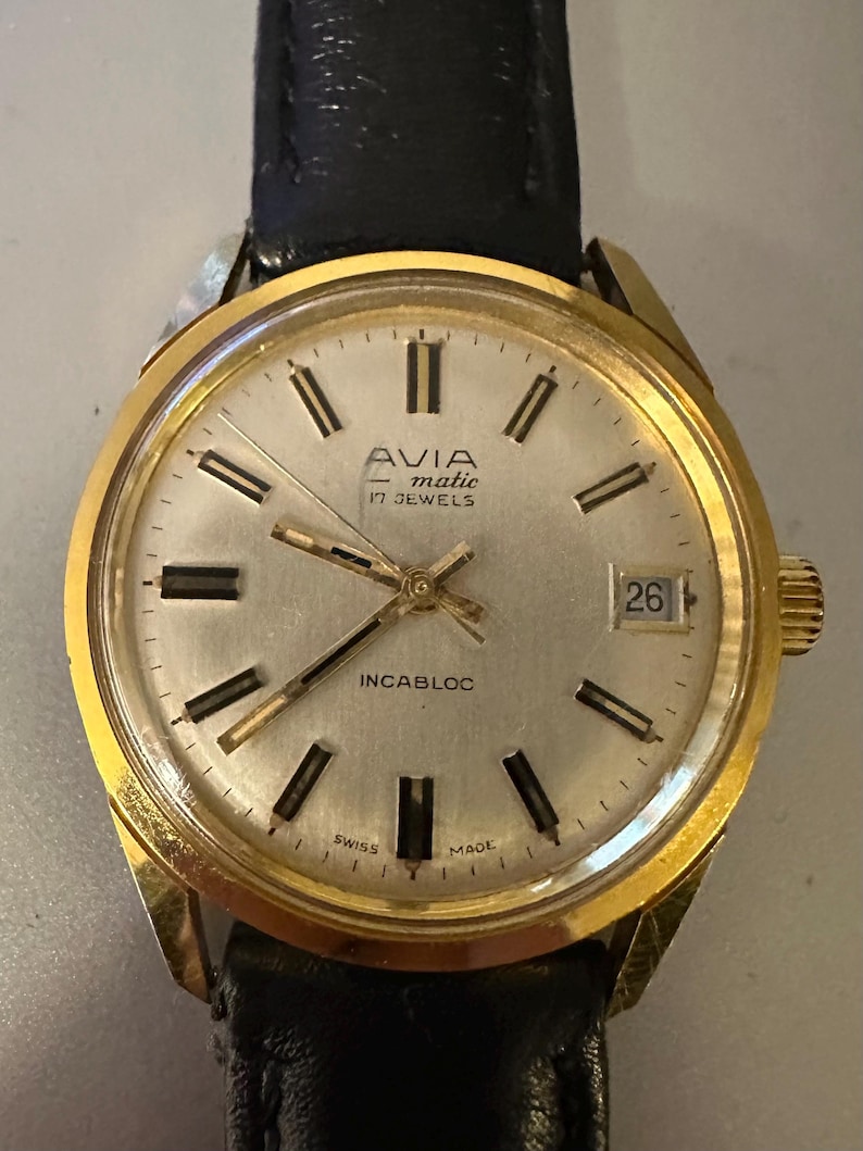 Vintage Rare Avia Matic 17 Jewels Incabloc Automatic Swiss Men's Watch-stunning - Etsy