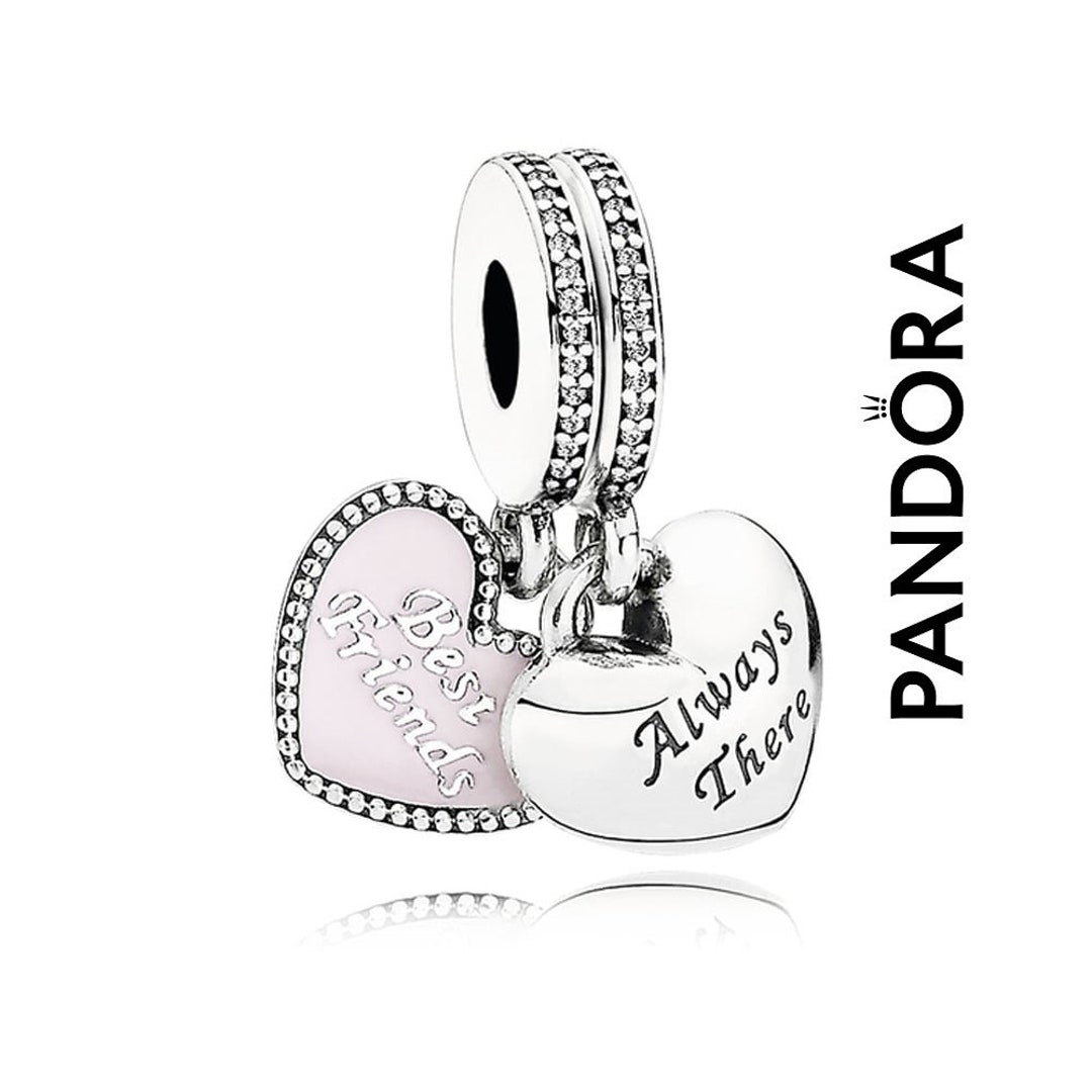 Pandora Moments Best Friend Always There Heart Dangle Charm, Sterling ...