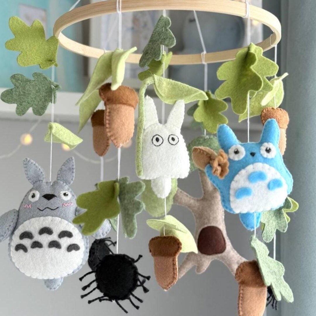 Anime Inspired Baby Mobile – Handmade Felt Baby Mobile, Crib Mobile ...