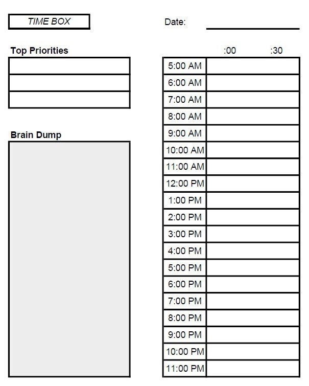 Daily Time Management Planner Template Download PDF & Excel - Etsy