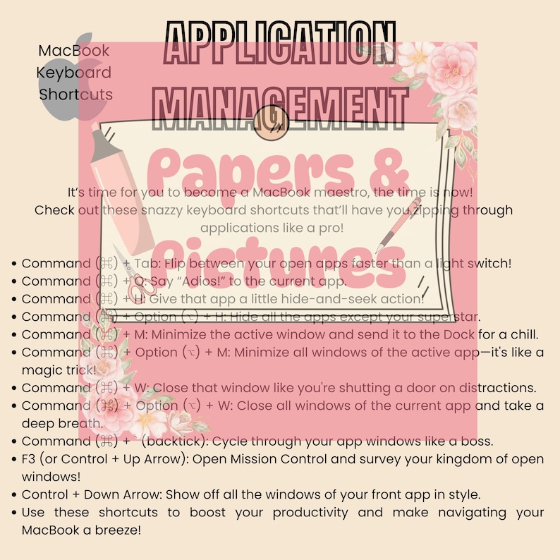 MacBook Keyboard Shortcuts - Etsy