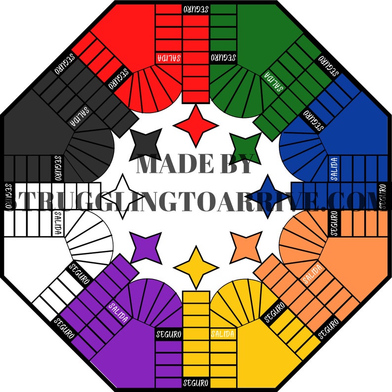 PDF DOWNLOAD: Customizable Parques Game Board - Etsy