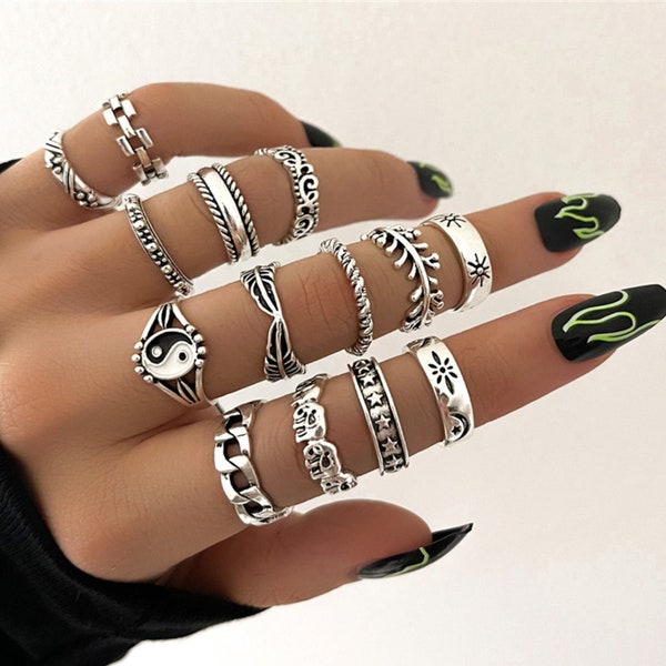 Ring Sets for Women Boho - Etsy