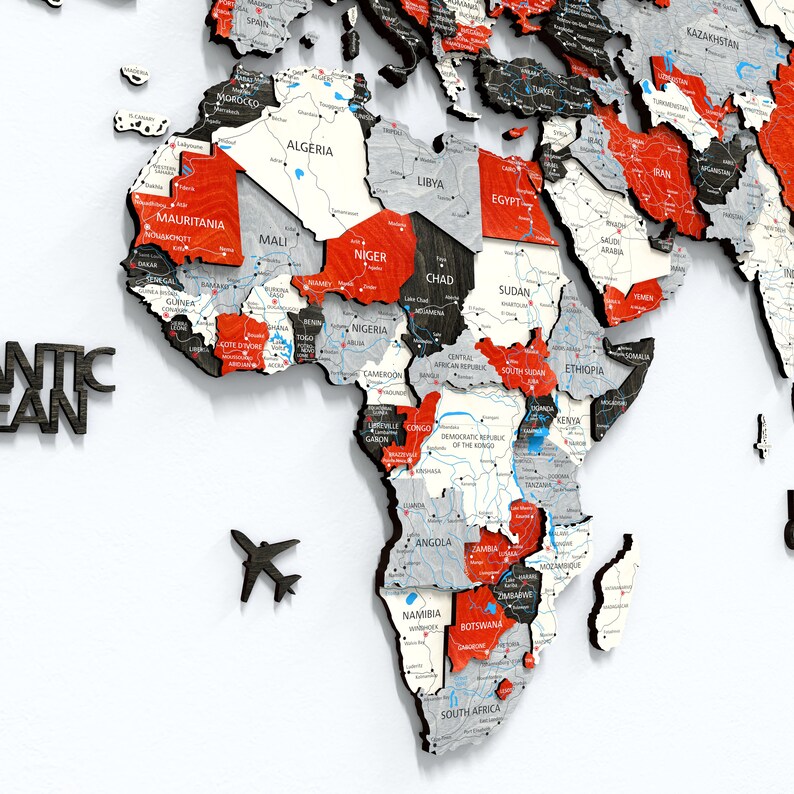 Handcrafted Wooden World Map Home Wall Decor Travel Wall - Etsy