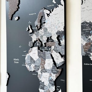 Cork World Map: Push Pin Travel Tracker, Couples Gift - Etsy