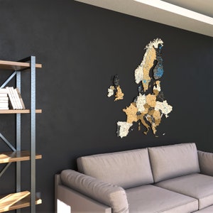 Wooden Europe Map, Map of Europe, Europe Wood Wall Map, Map for Office ...