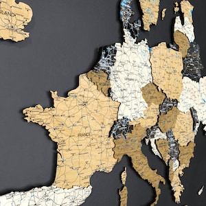 Wooden Europe Map, Map of Europe, Europe Wood Wall Map, Map for Office ...