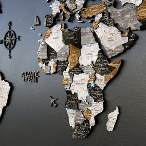 Large Wooden World Map With Countries, Wooden World Push Pin Travel Map ...