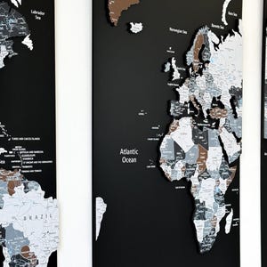 Cork World Map: Push Pin Travel Tracker, Couples Gift - Etsy