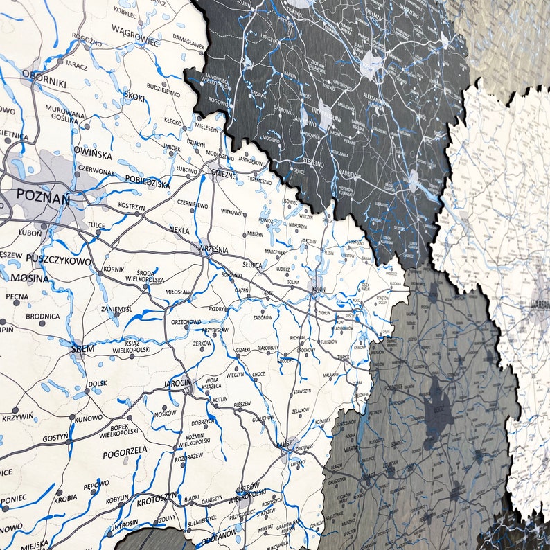 3D Poland Map Poland Wooden Map Poland Wood Wall Map Polish - Etsy