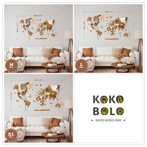 Large 3D Wooden World Map for Office and Home Decor Unique Wooden Map ...