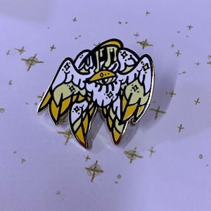 Biblically Accurate Sleepy Seraph Angel Enamel Pin Dripping Halo 2 Inch ...