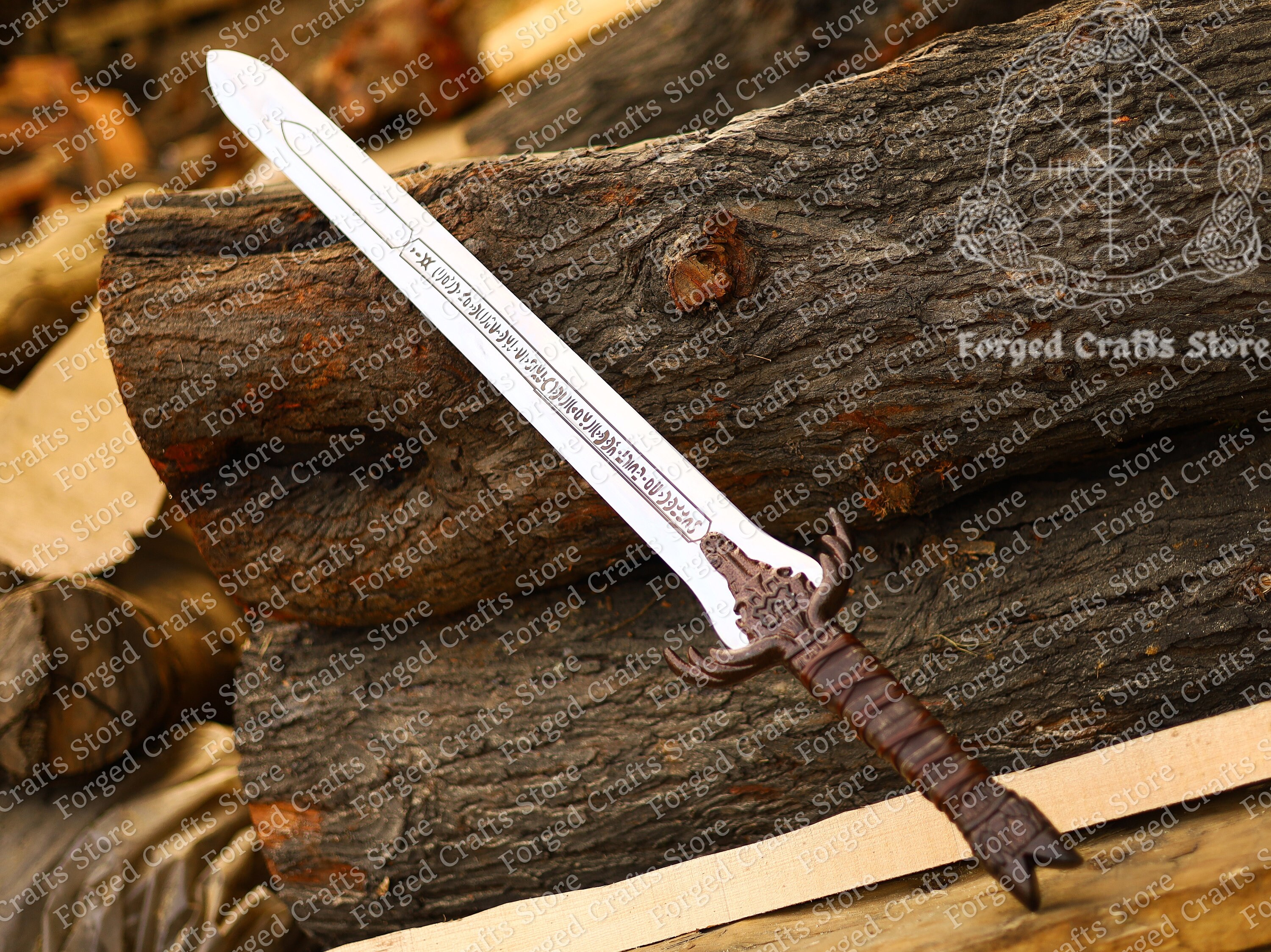Hand Forged Conan Barbarian Destroyer Atlantean Sword King Viking Sword ...