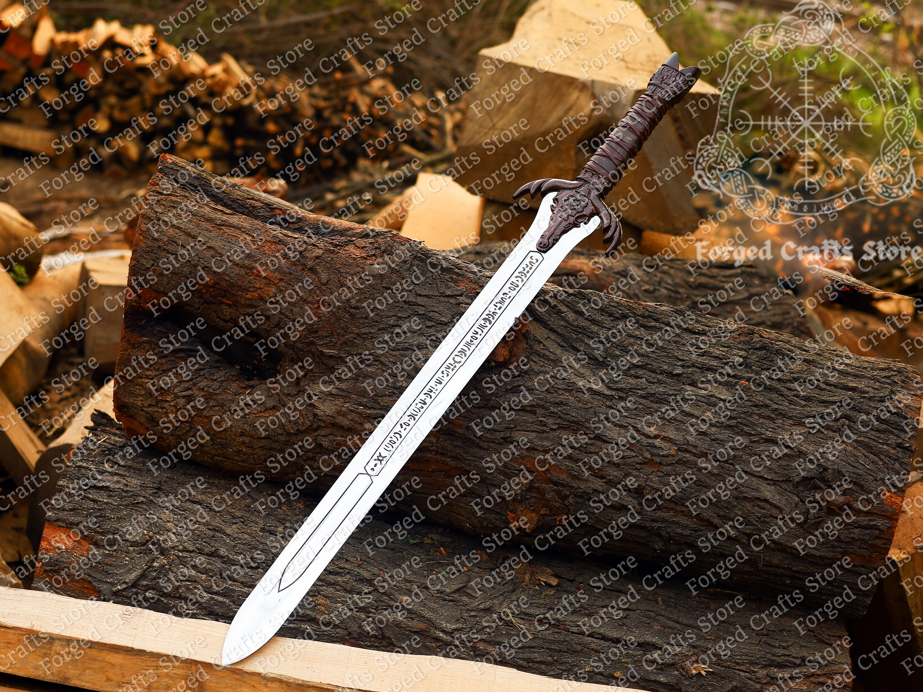 Hand Forged Conan Barbarian Destroyer Atlantean Sword King Viking Sword ...