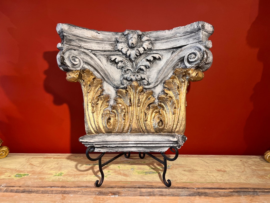 Neoclassical Plaster Corinthian Capital Wall Relief on the - Etsy