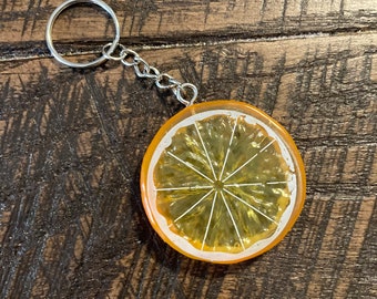 Orange Slice Keychain - Etsy