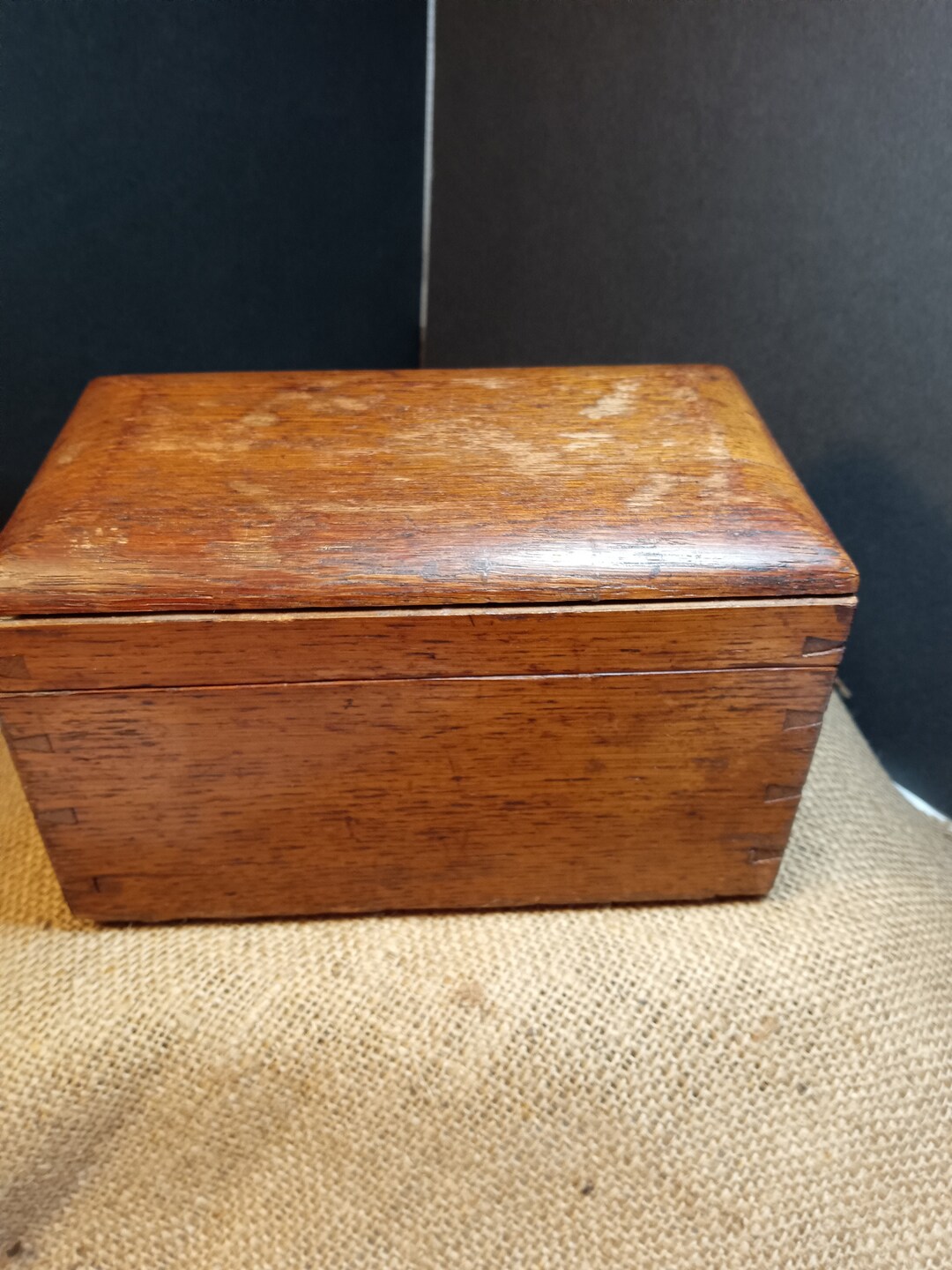 Late 1900's Wood Dovetailed Tea Caddy With Two Lidded Compartments - Etsy