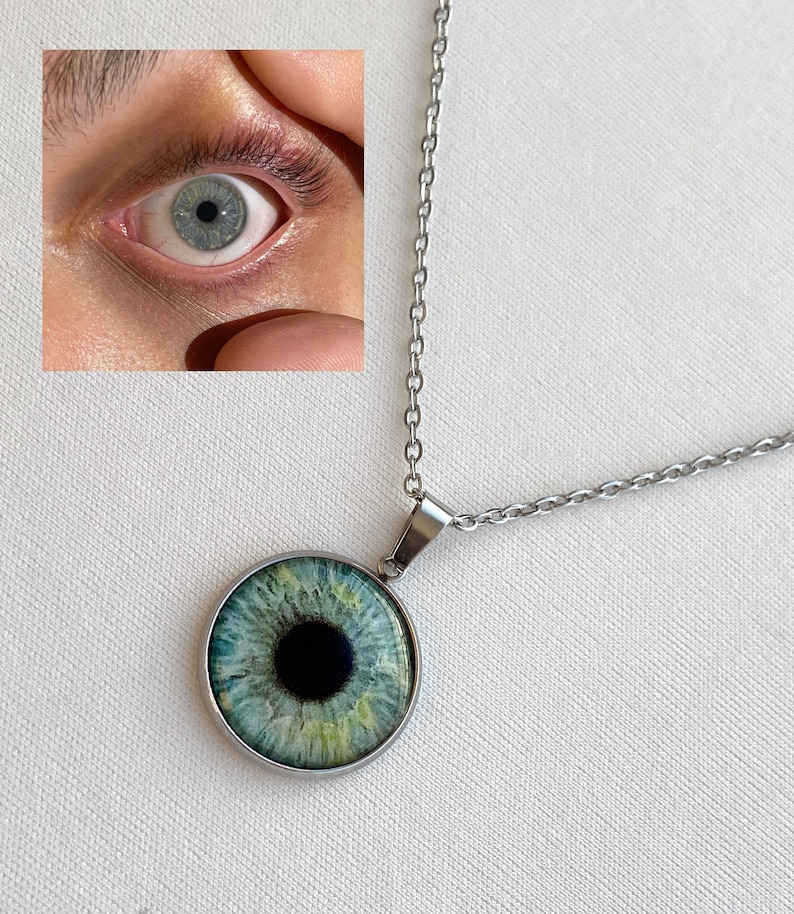 Eye Necklace Steel Personalized Eye Necklace With Chain Gift - Etsy