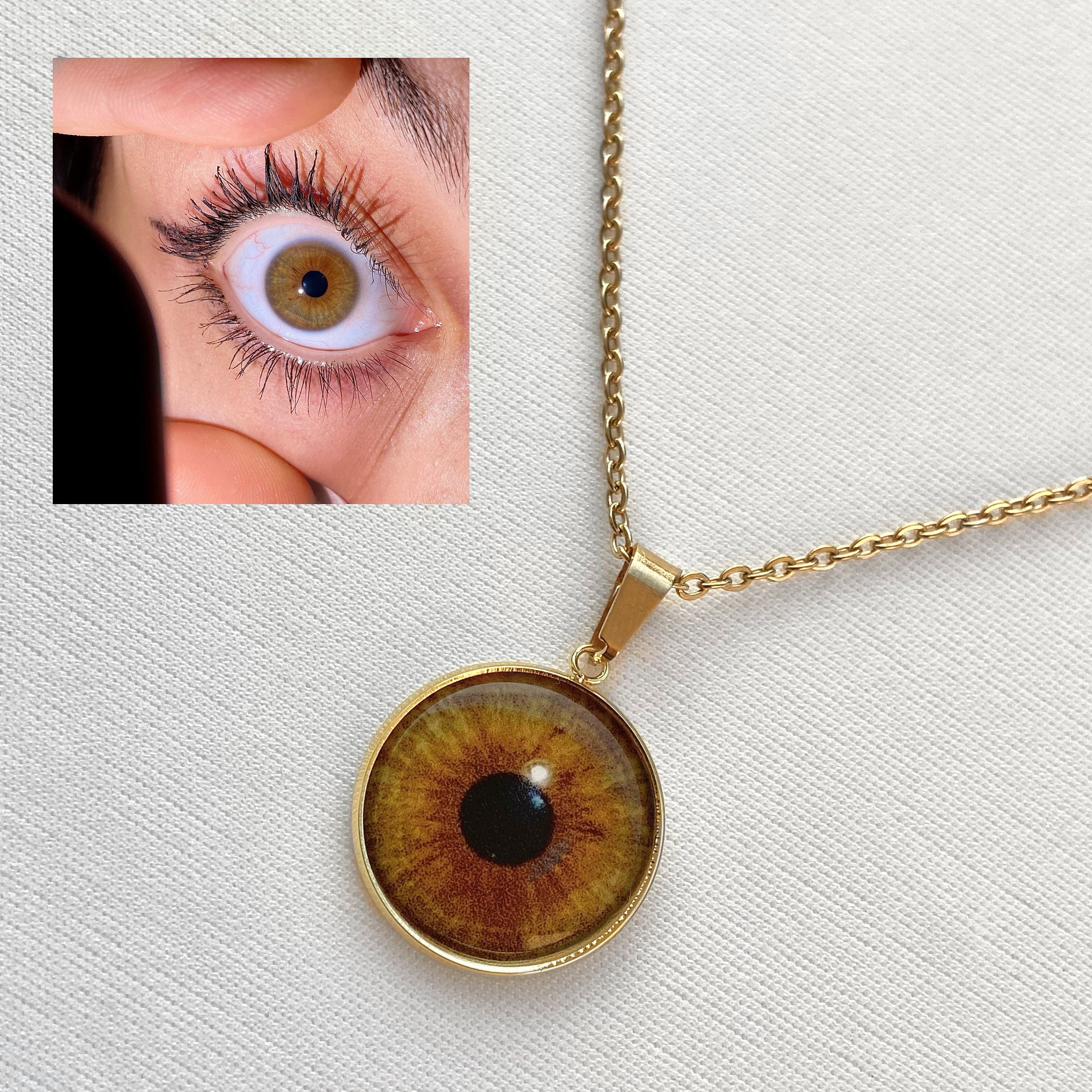 Eye Necklace Steel Personalized Eye Necklace With Chain Gift - Etsy