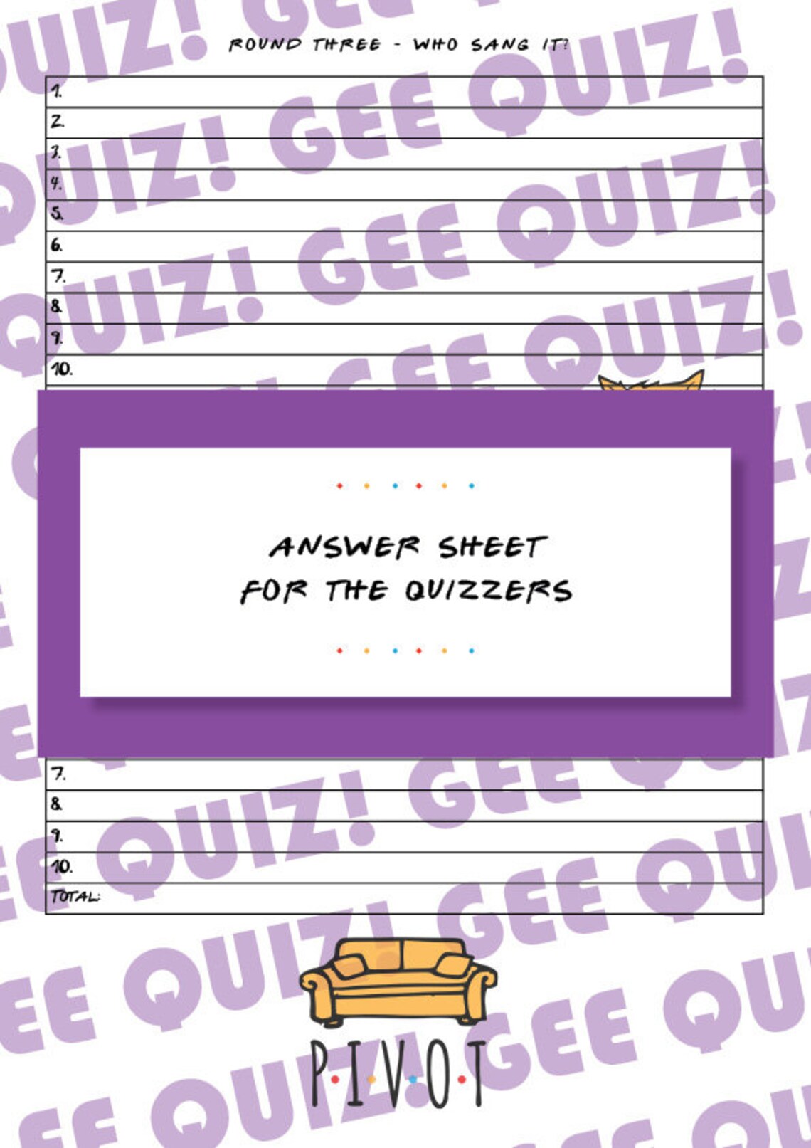 FRIENDS Printable English Pub Quiz | FRIENDS Trivia | Instant Download ...
