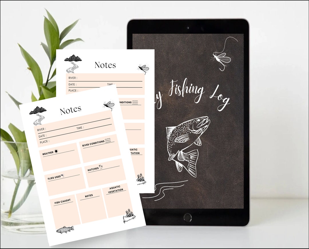 Printable Fly Fishing Log Downloadable Digital Notebook Journal - Etsy