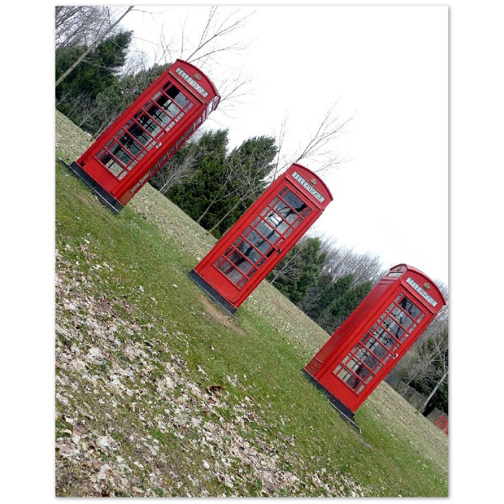 Premium Matte Paper Poster Red Phone Booths - Etsy
