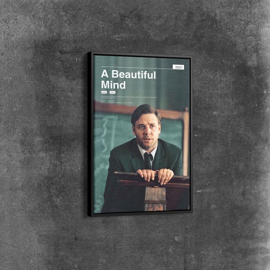 A Beautiful Mind Canvas , A Beautiful Mind Movie Poster , Modern Movie ...