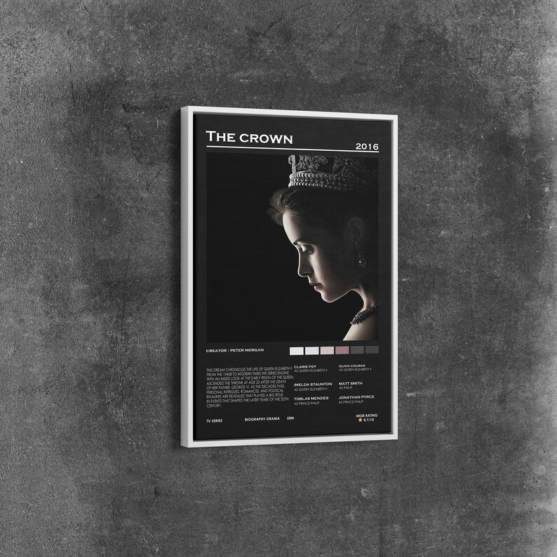 The Crown, the Crown Canvas, the Crown Minimalist Poster, the Crown Art ...