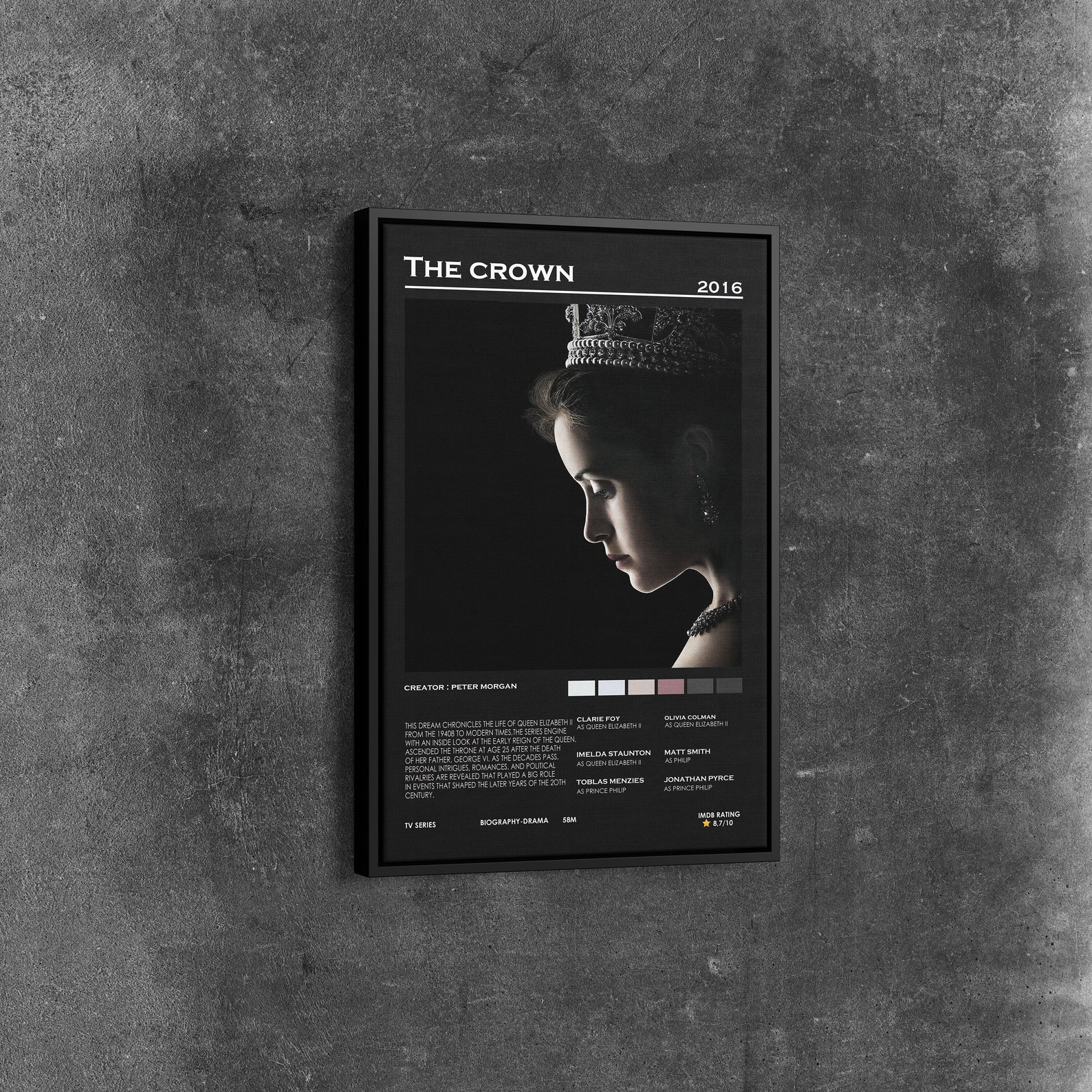 The Crown, the Crown Canvas, the Crown Minimalist Poster, the Crown Art ...