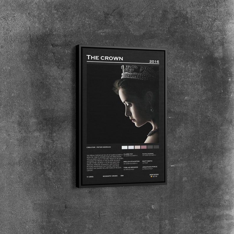The Crown, the Crown Canvas, the Crown Minimalist Poster, the Crown Art ...