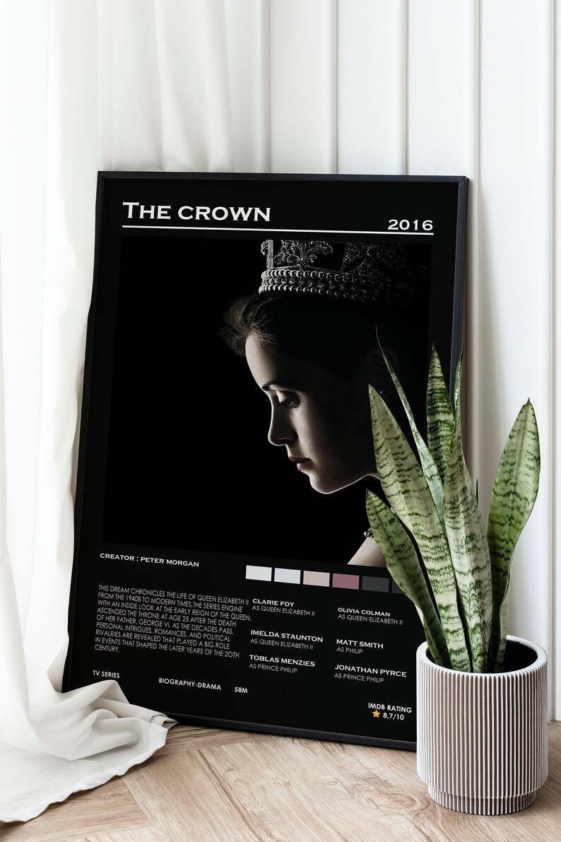 The Crown, the Crown Canvas, the Crown Minimalist Poster, the Crown Art ...