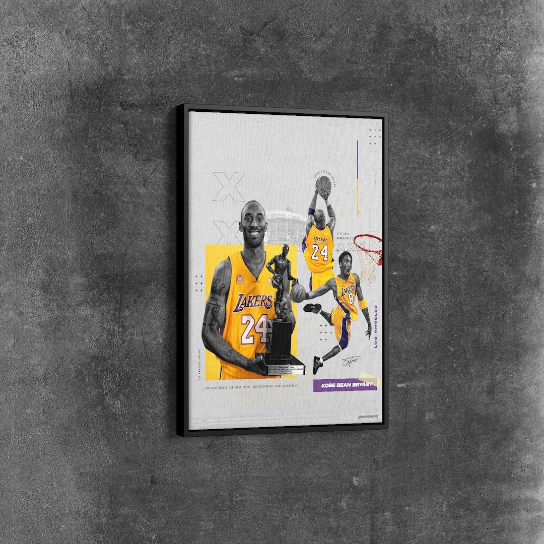 Kobe Bryant Poster, Kobe Bryant Print, Kobe Bryant Wall Art, Basketball ...