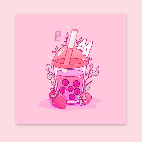 Boba Tea Drawing - Etsy