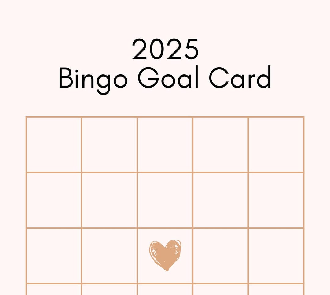 2025 Bingo Goal Card - Etsy