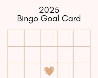 2025 New Year Bingo Card Goal Setting Activity - Etsy