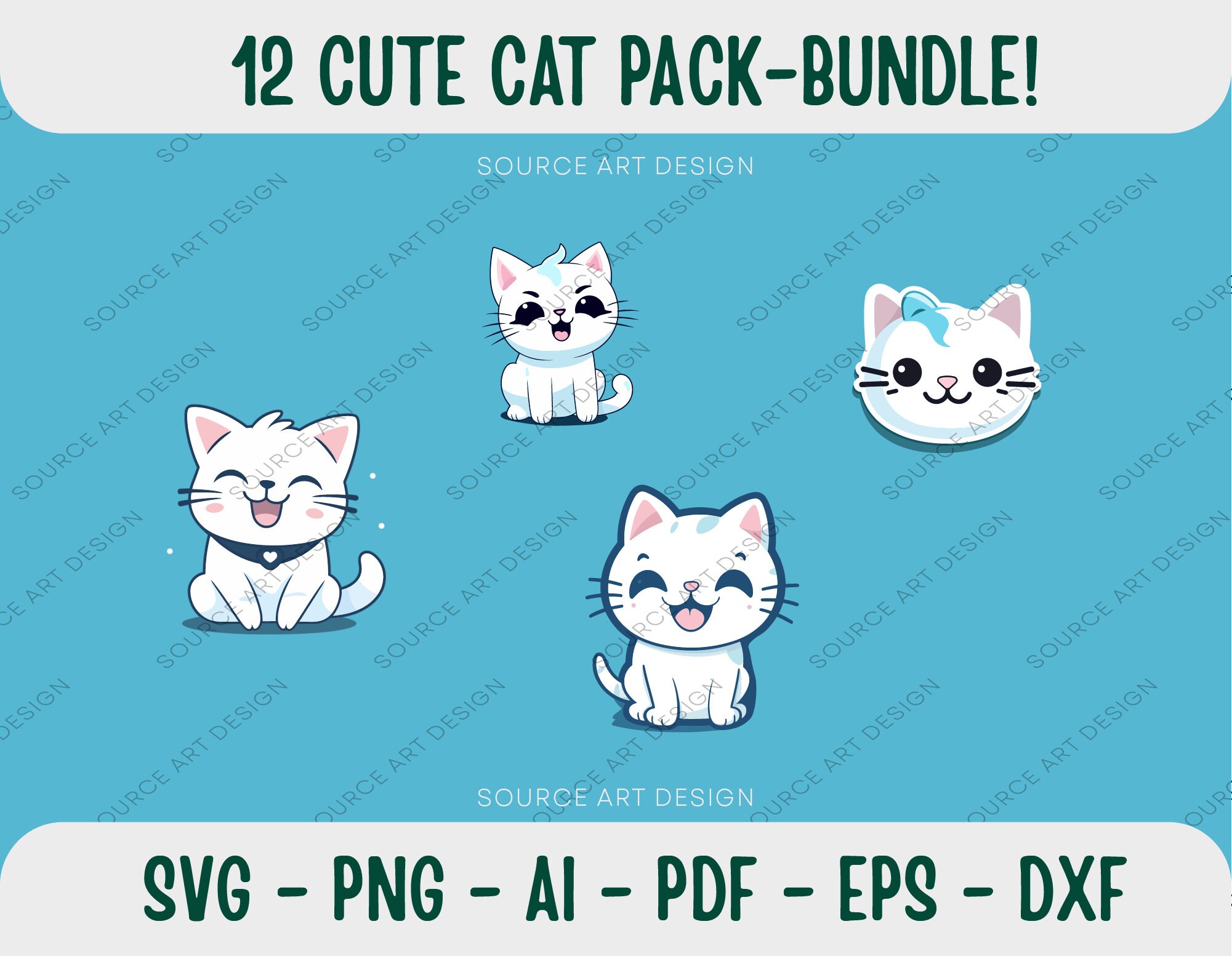 Cute Cat SVG, Curious Kitten, Clipart, Cat AI, Anime Cat Svg, Peek Face ...
