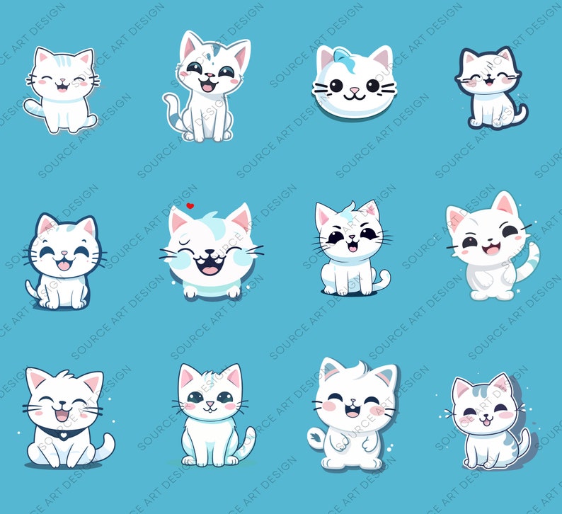 Cute Cat SVG, Curious Kitten, Clipart, Cat AI, Anime Cat Svg, Peek Face ...