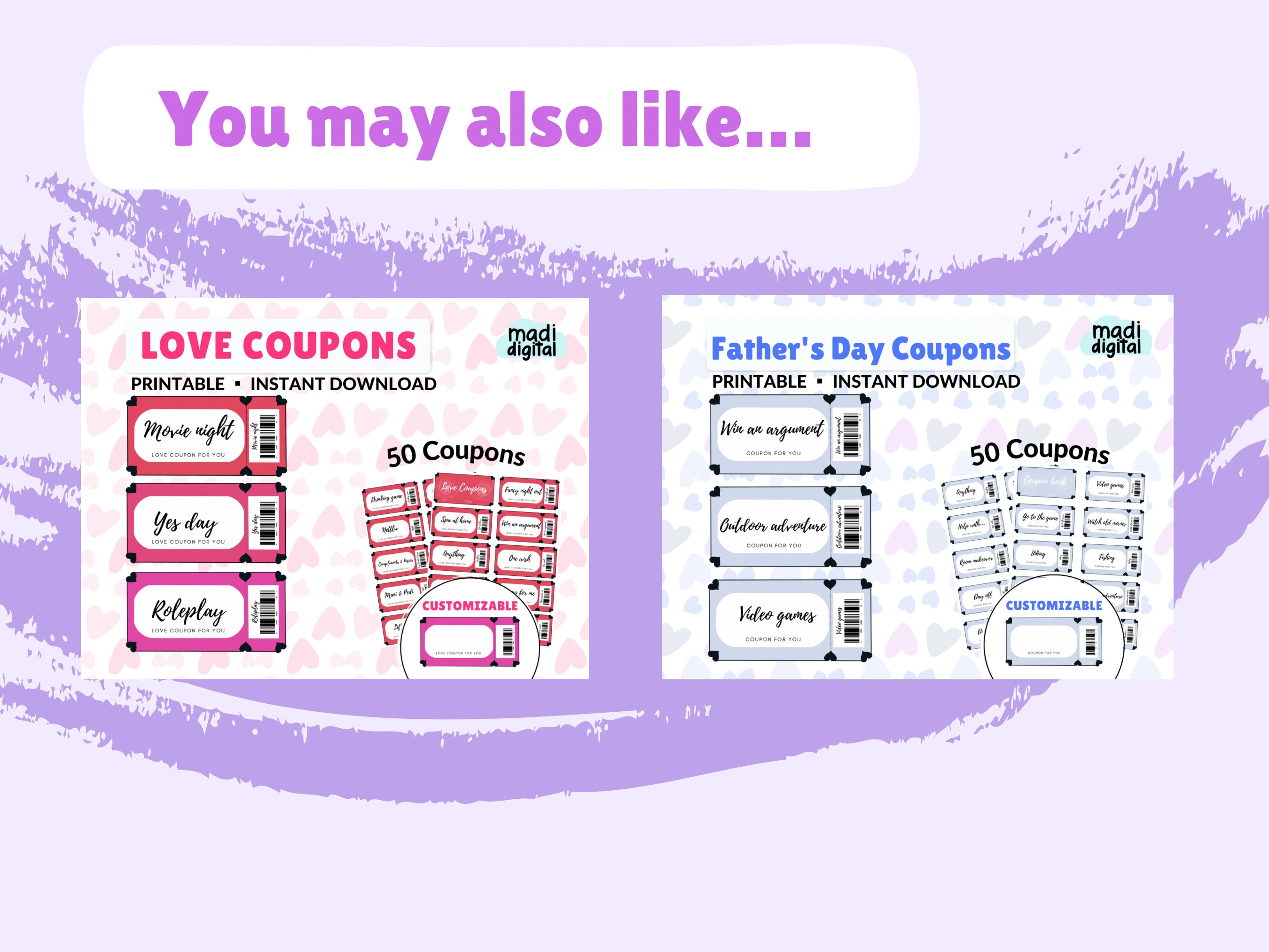 50 Customizable Love Coupons Best Sister, Sister Birthday, Gift for Her, Cute Coupon Voucher ...