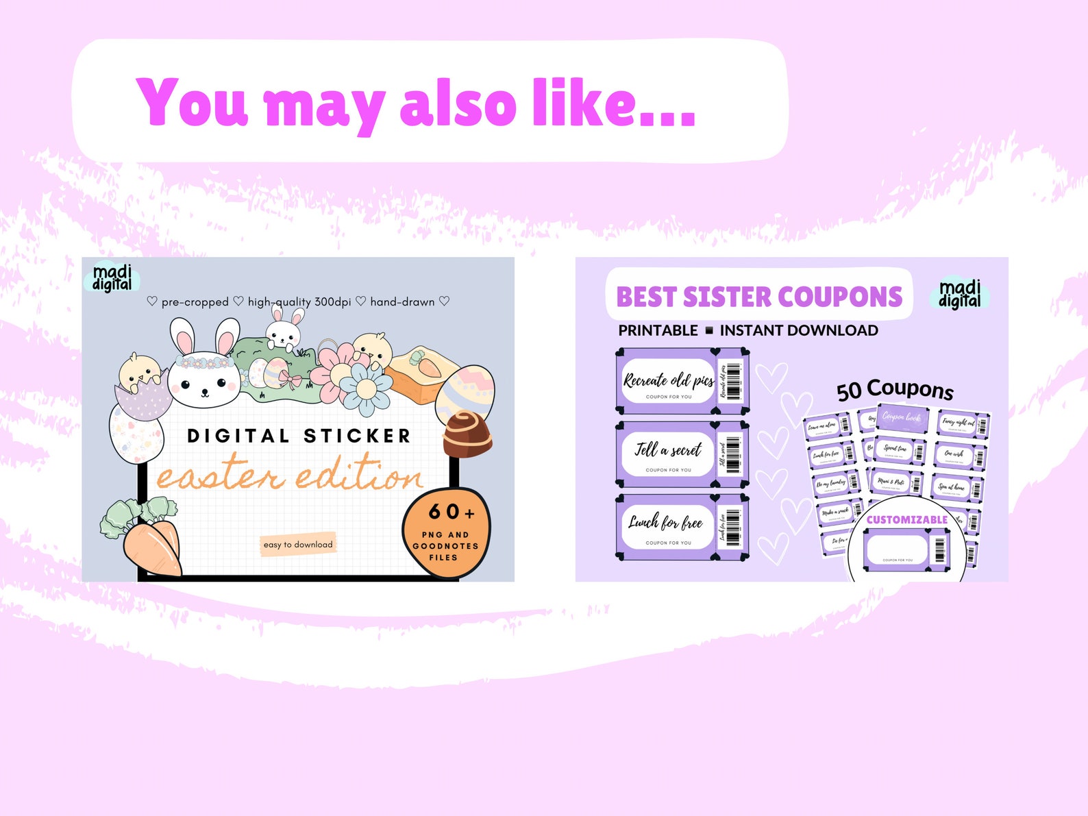50 Customizable Love Coupons Best Friend, Bestie Birthday, Gift for Her ...
