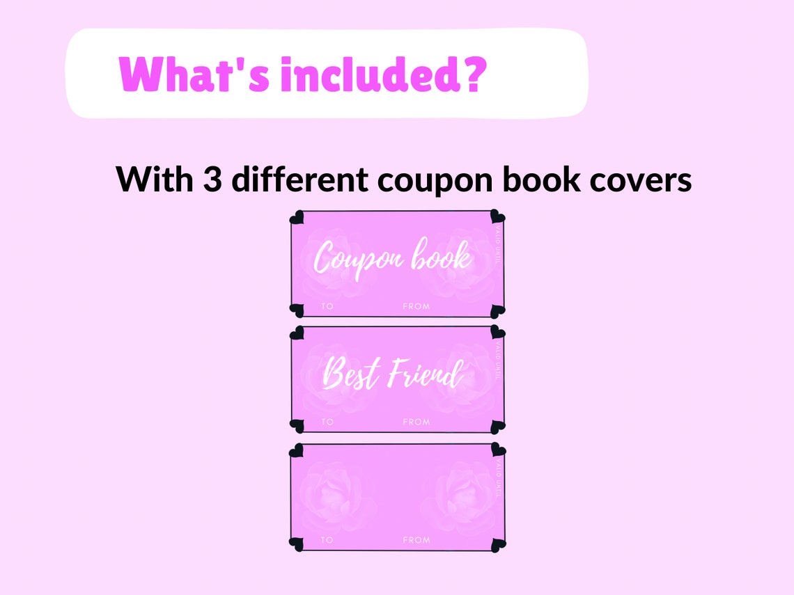 50 Customizable Love Coupons Best Friend, Bestie Birthday, Gift for Her ...